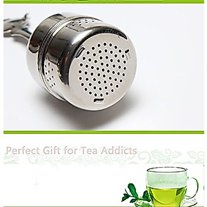 Tea Infuser, Stainless Steel Tea Strainer, Teapot-shaped tea strainer with Straight Handle, Extra Fine Mesh Tea Filter For Loose Leaf, Leaf Tea, Rose, Coffee
