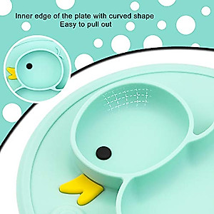 Silicone Detachable Toddler Meal Tray - Portable Non-Slip Suction Cup for Kids Babies and Kids