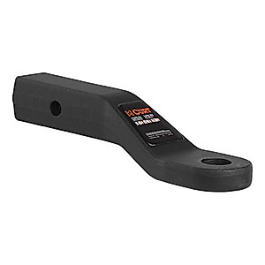 CURT 45340 Forged Trailer Hitch Ball Mount, Fits 2-Inch Receiver, 17,000 lbs, 1-1/4-Inch Hole, 2-In Drop, 1-Inch Rise, Carbide Black Powder Coat