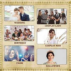 2 Pieces Prom King and Queen Crown Set King Crowns for Men Royal Crown with Red Rhinestone Crystal Crowns for Men Women Princess Crown Tiara Costume Headwear for Wedding Birthday Party Costume