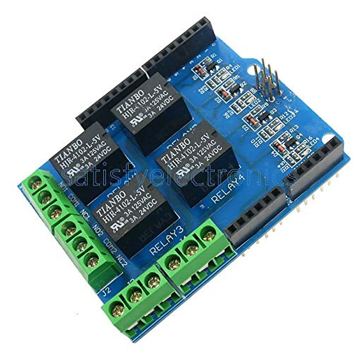 Relays Four Channel Relay Shield 5V 4 Channel Relay Shield Module for Arduino