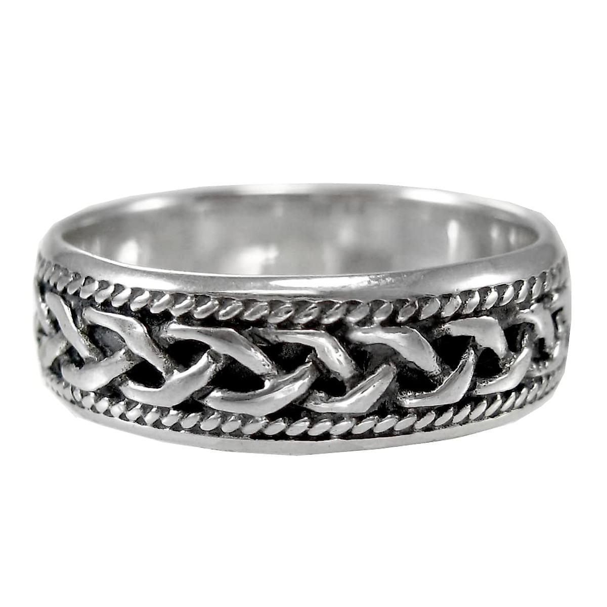 Woven Celtic Knot Ring Band for men or women (available sz 4-15) sz 10