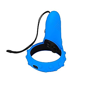 RINAMK 1 Pair Silicone Protective Dust Protective Ring Replacement for Controller for Oculus Oculus Quest/Rift S VR Controller, Blue