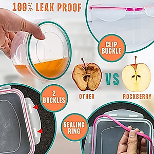 38 Pcs Large Food storage containers-85 oz to Small Container Stackable Kitchen storage bowls sets-BPA Free Leak proof Plastic food Storage Containers with lids airtight-Microwave freezer safe