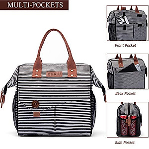 Lunch Bag with Leak Proof Material, Insulated Lunch Box for women/men, Lunch Tote Bag for Work/Picnic/Hiking/Beach/Fishing (zebra pattern)