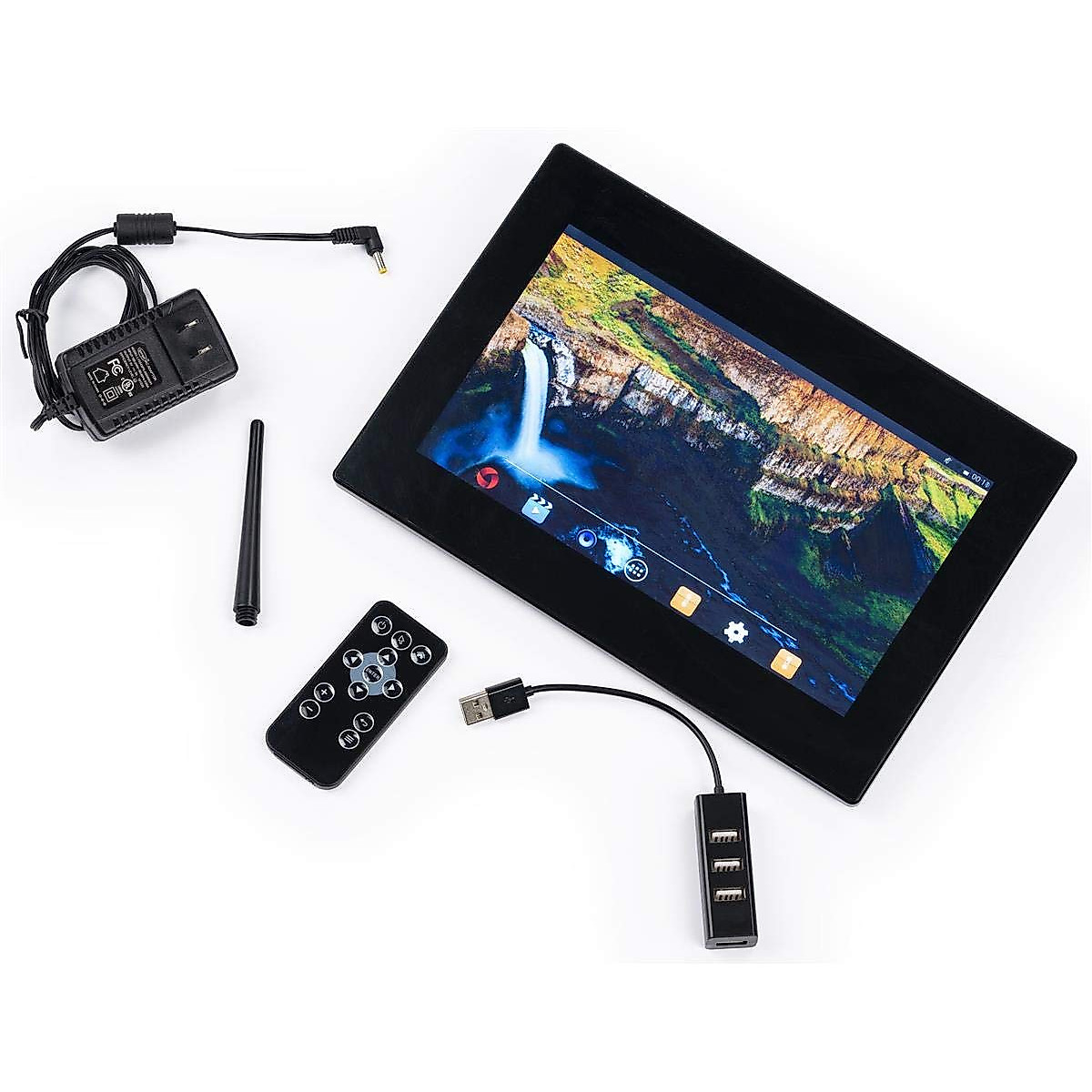 Displays2go Tabletop Digital Signage, Android OS – Black (SFRAMEWF10B)