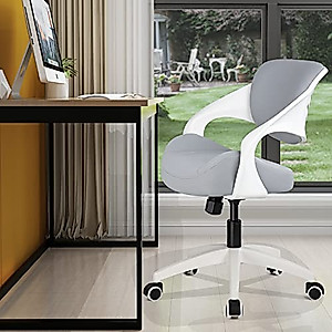 BOJUZIJA Ergonomic Office Computer Desk Kid Study Chair Waist Support Function Swivel 360° for Home&Office (Grey)