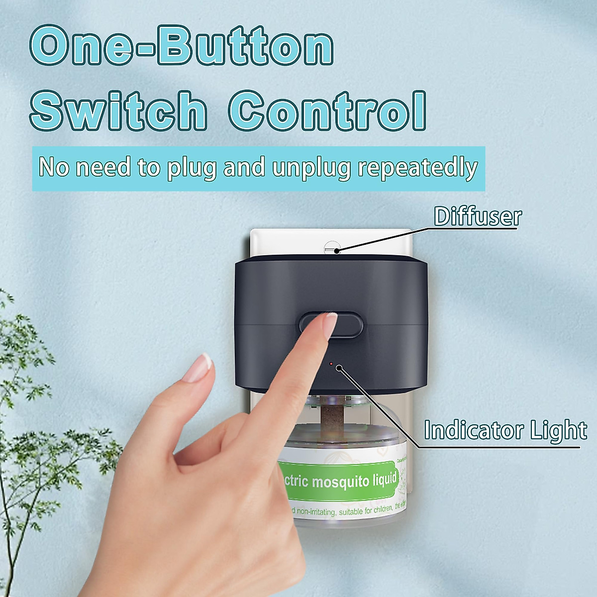 Moskiller Mosquito Repeller, Electronic Mosquito Repellent Plug in, Include 1 Pack 280 Hr Repellent Refills for Home, Bedroom, Office, Kitchen