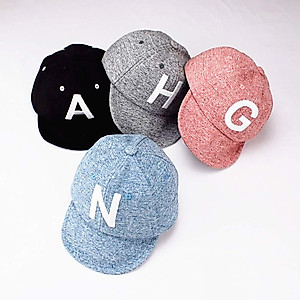 Baby Baseball Cap Striped Sun hat Letter Sun Protection Hat Infant Toddler Baby Boy Cotton Kids Children Adjustable Hats (Click B hat - Black)