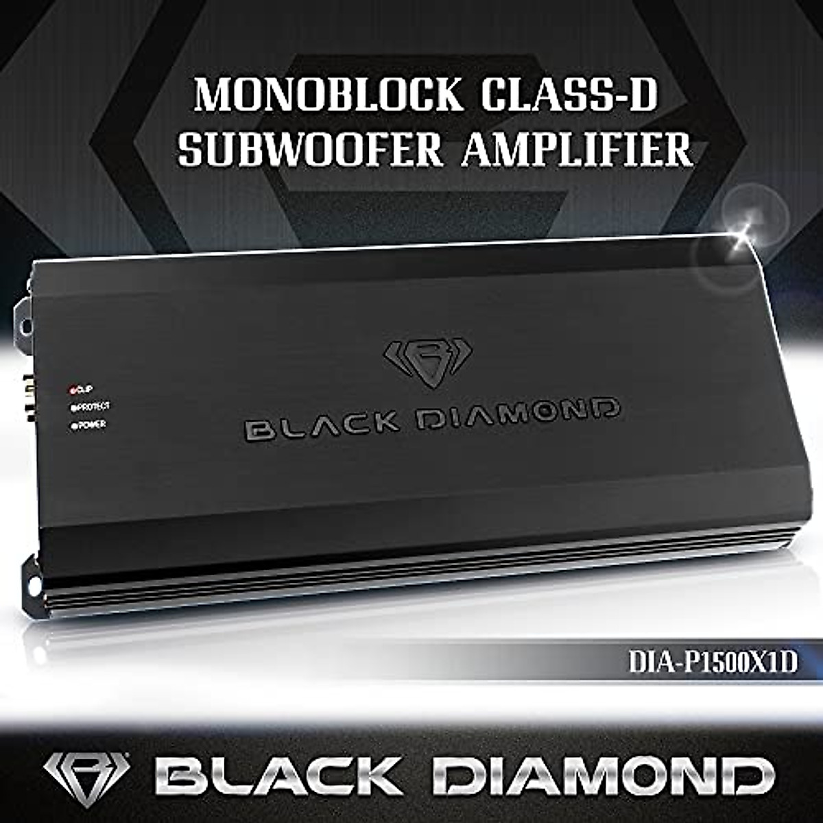BLACK DIAMOND 1500W Amp & Two 12" Subwoofers - Get Deep Bass