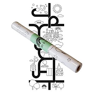 Zoe & Jim Giant Coloring Paper roll for Kids. Large Coloring Roll. 26 feet x 17 inches of Preschool Play Fun. Craft kit roll. Coloring Activity Banner. Toddler Art and Creativity Toys., White