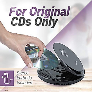 Coby Portable Compact Anti-Skip CD Player – Lightweight & Shockproof Music Disc Player w/ Pro-Quality Earbuds - For Kids & Adults - Home Car & Travel