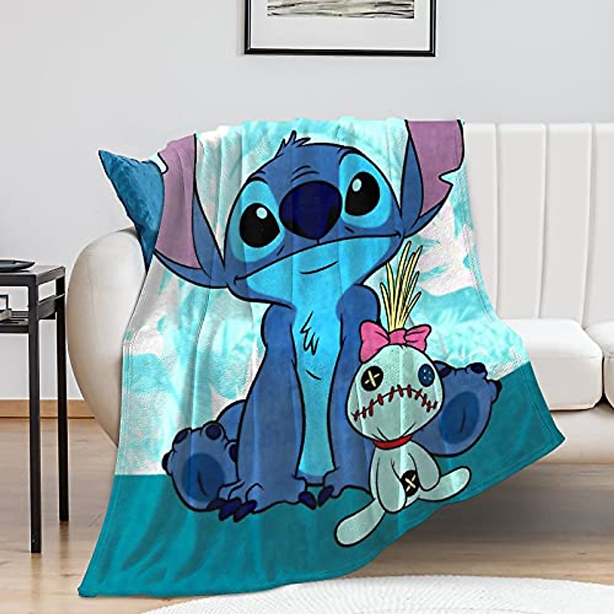 Throw Blanket Ultra-Soft Comfortable Blankets Flannel Fits Couch Sofa Office Suitable for All Season 50"x40"