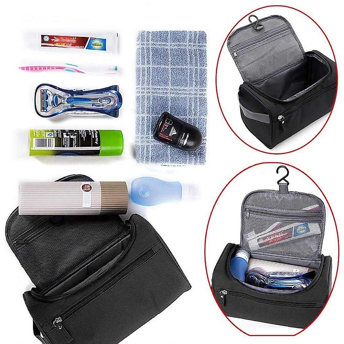 Hanging Travel Toiletry Bag Overnight Wash Gym Shaving Bag for Men and Women Ladies Wash Bag