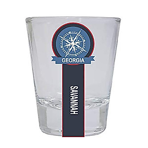 Savannah Georgia Nautical Souvenir Round Shot Glass
