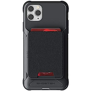 Ghostek EXEC Wallet Phone Case iPhone 11 Pro Max Card Holder Works with Magnetic Car Vent Mounts and Easily Detachable for Wireless Charging Designed for 2019 Apple iPhone 11 Pro Max (6.5inch) (Black)