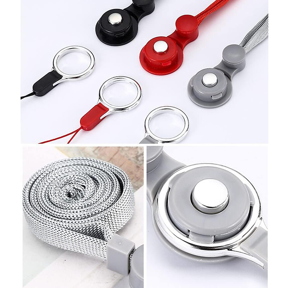 STENES Bling Wallet Phone Case Compatible with Samsung Galaxy Z Fold 2 5G - Stylish - 3D Handmade Flowers Floral Butterfly Design Leather Cover with Neck Strap Lanyard & Screen Protector - Red