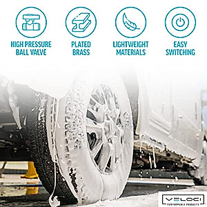 MTM Hydro Ball Valve for Pressure Washer Gun, Foam Cannons, High Pressure Power Washer Shut Off Valve Plated Brass 3/8” Female BSP 3000 PSI