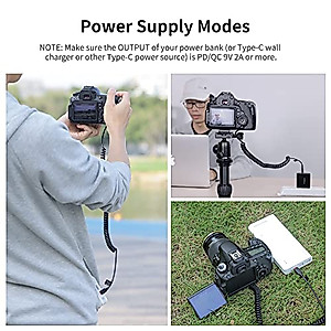King Ma LP-E6 Dummy Battery Decoded LP-E6 Battery Replacement with Type-C Spring Power Adapter Cable for Canon EOS R R5 R5C R6 90D 80D 70D 60D 60Da 5D Mark II III IV 6D Mark II 7D Mark II Cameras