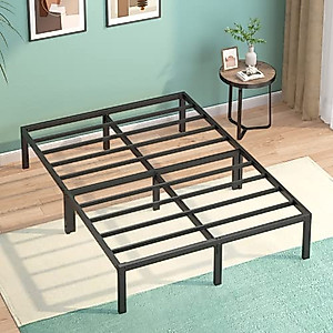 FEMOND Full Bed Frame, 14 Inch Metal Bed Frame Platform with Storage, Noise Free, Heavy Duty Steel, No Box Spring Needed, Anti-Slip, Easy Assembly (Max Load: 2000lb)
