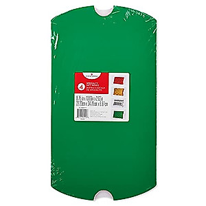 American Greetings Pillow Gift Boxes for Christmas and All Holidays, Multicolored Polka Dots and Stripes (4 Boxes)