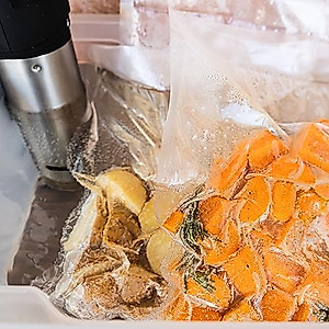 Hydsto 100 Pcs 3.9" x 7.8" Vacuum Sealer Bags with BPA Free and Puncture Prevention, Vacuum Sealer Bags for Food, Sous Vide Vacuum Sealer PreCut Bags