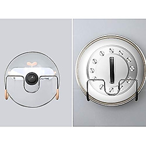 Lid Rack Cooking Pot Cover Rack Wall-mounted Free Punching Household Simple Kitchen Cutting Board Storage Wall Shelf (Color : Black)