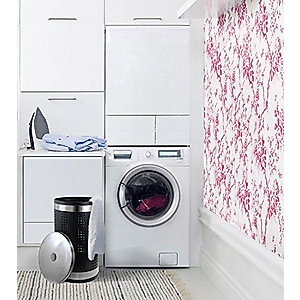 Matte Black & Polished Stainless Steel Laundry Bin & Hamper | Ventilated Stainless Steel Clothes Basket With Polished Lid | Life Time Warranty