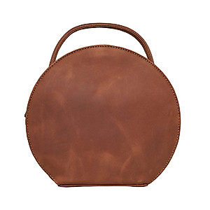 Lady Conceal Oaklee Concealed Carry Crossbody - Womens Locking Concealed Carry Purse - Crossbody Bag with Gun Holster (Cognac)