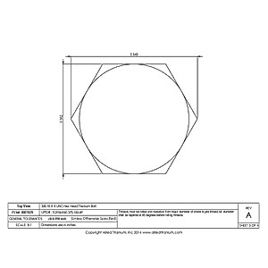 Allied Titanium 0001026, (Pack of 3) 3/8-16 X 4 UNC Titanium Hex Head Bolt, Grade 2 (CP)