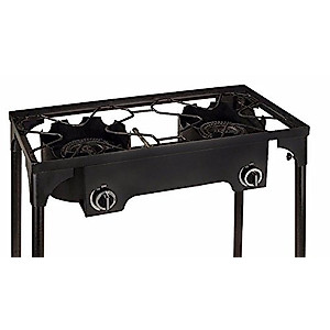 AK Energy 2 Burner Propane Stove Gas Iron Outdoor Portable Camping bbq high pressure w/Hose and Regulator