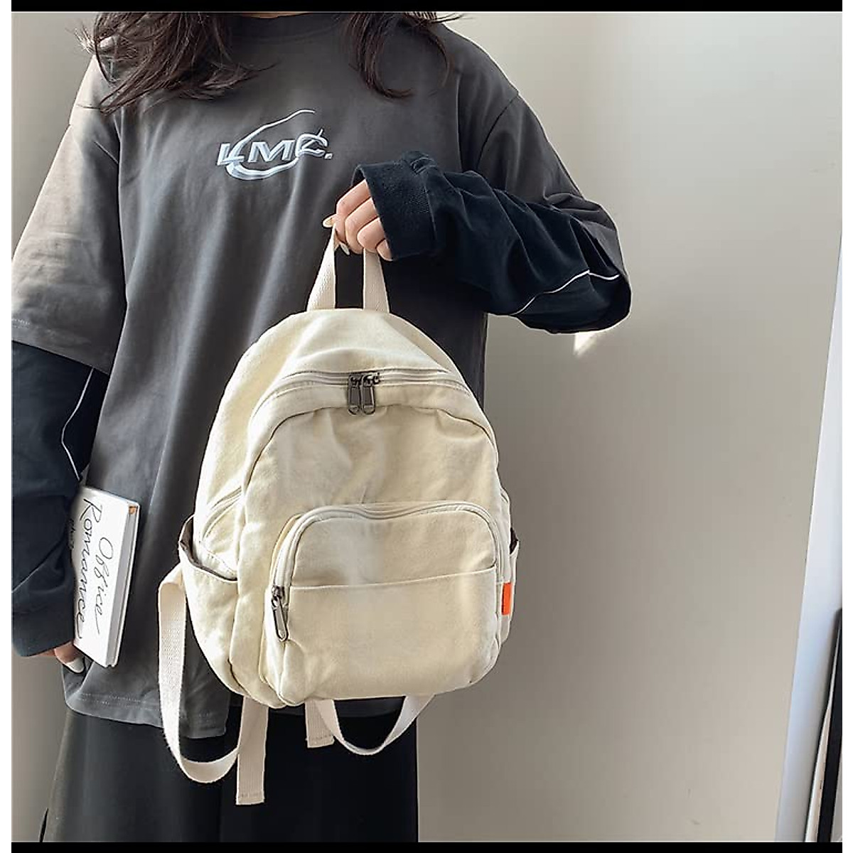 GGOOB Small Backpack Purse for Women Womens Backpack Purse for Women Mini Backpack Purse Aesthetic Purse (White)