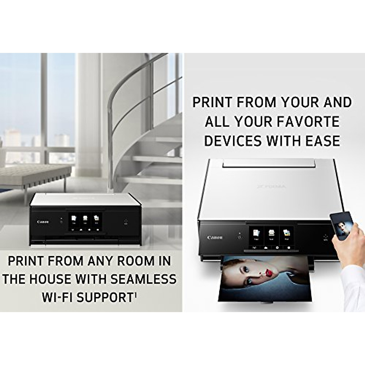 Canon Office Products TS9020 WH Wireless All-in-One Printer with Scanner and Copier: Mobile and Tablet Printing, with AirPrint and Google Cloud Print Compatible, White