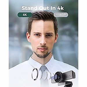 WYRESTORM 4K Webcam with AI Tracking, Auto Framing, 120° FOV, 90fps, 8X Digital Zoom, ePTZ, Dual AI Noise-canceling Mics, Conference Room Camera for Video Call, Remote Education, HD Live Streaming