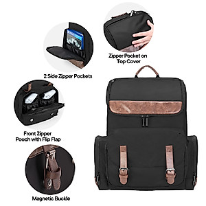 LoDrid Game Backpack Compatible with PS5/PS5 Slim/PS4/PS4 Pro/PS4 Slim/Xbox One/Xbox One X/Xbox One S, Protective Console Travel Carry Case with Pockets for 15.6" Laptop, Accessories (Patent Design)