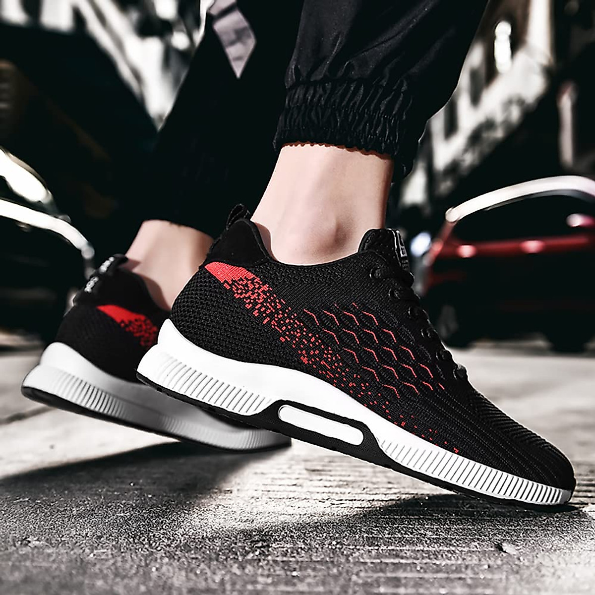 Men’s Sneakers Fashion Lace up Walking Shoes Casual Classic Height Increasing Shoes