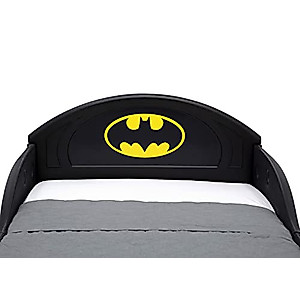 DC Comics Batman Batmobile Car Deluxe Toddler Bed with Attached Guardrails