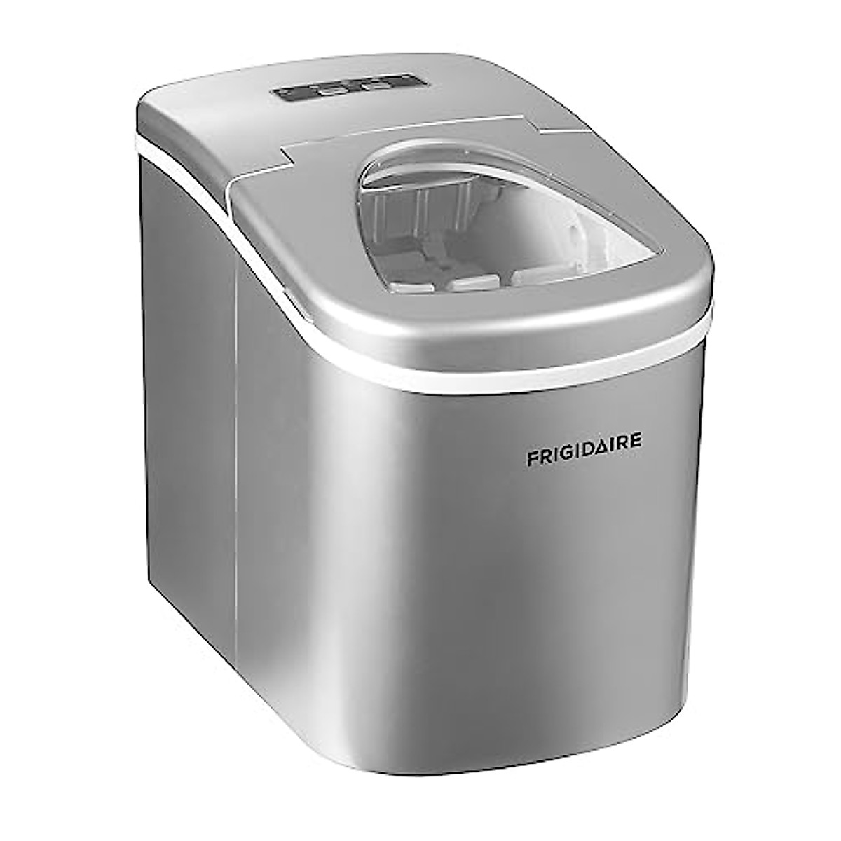 Frigidaire EFIC108-SILVER Counter top Portable, 26 lb per Day Ice Maker Machine, Silver