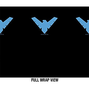 Batman OFFICIAL Batman Nightwing Logo Pattern 24 oz Insulated Canteen Water Bottle, Leak Resistant, Vacuum Insulated Stainless Steel with Loop Cap, Black