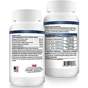 HealthyPets Chondro Flex II - Powerful Joint Care Formula Dogs and Cats - Maximum Nutritional Support - Glucosamine, Chondroitin, MSM, Ester-C, and Minerals - 120 Chewable Tablets