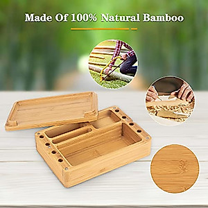 Viking Factory Rolling Tray Stash Box with Magnetic Suction - Plenty of Storage Space to Organise Herbal Accessories is Organised Neatly in Each Compartment