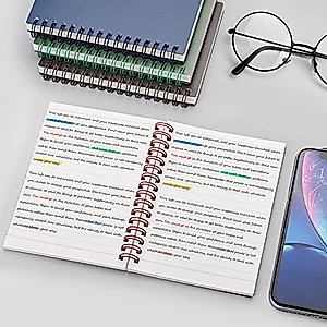 RETTACY Spiral Notebook 6-Pack - Notebooks College Ruled with 160 Pages per Pack, Pocket Notebook for Work, School, Writing, 100 GSM Premium Acid-Free Paper, Twin-Wire Binding, 4.5" × 5.7"