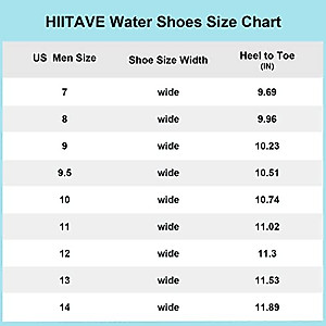 HIITAVE Men Barefoot Water Shoes Beach Aqua Socks Quick Dry for Outdoor Sport Hiking Swiming Surfing Gray 9.5 M US Men