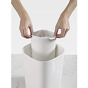 Joseph Joseph 70514 Split Trash Can Recycle Bin Dual Compartments Removable Bucket, 2 gallon/8 liter, Gray