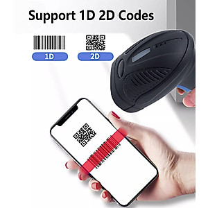Xyllayeo Wireless Bluetooth Barcode Scanner: 3-in-1 Hand Scanners - Rechargeable 1D and 2D Scanning Gun Portable for Inventory Management - Handheld Cordless USB 1D QR Code Reader for POS System