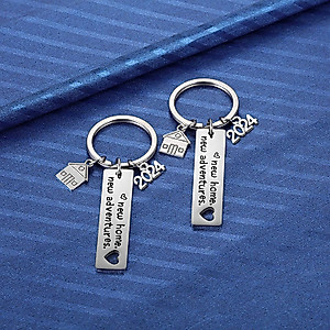 2PCs New Home Keychain 2024 Housewarming Gift for New Homeowner House Keyring Moving in Key Chain New Home Owners Jewelry from Real Estate Agent