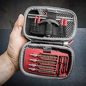 Real Avid Handgun Cleaning Kit: All in One 13 Piece Pistol Cleaning Kit With Cleaning Rod, Bore Brushes, Gun Cleaning Jags & Gun Cleaning Patches For .22 .357 9MM .38 .40 .44 & .45 Caliber Handguns