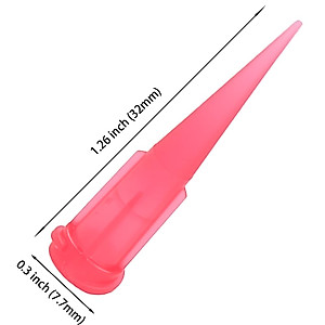 100pcs 25 Gauge Red TT Blunt dispensing needles syringe needle tips