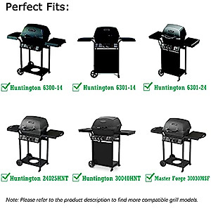 YIHAM KS767 Grill Heat Shield Replacement Parts for Huntington 6301-24, 6300-14, 6301-14, 30040HNT, 24025HNT, Master Forge 30030MSF Broil-Mate Fiesta, Stainless Steel BBQ Heat Plate Tent 19 9/16 inch