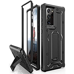 ArmadilloTek Vanguard Compatible with Samsung Galaxy Note 20 Ultra 5G Case (2020 Release) Military Grade Full-Body Rugged with Built-in Kickstand [Screenless Version] - Black